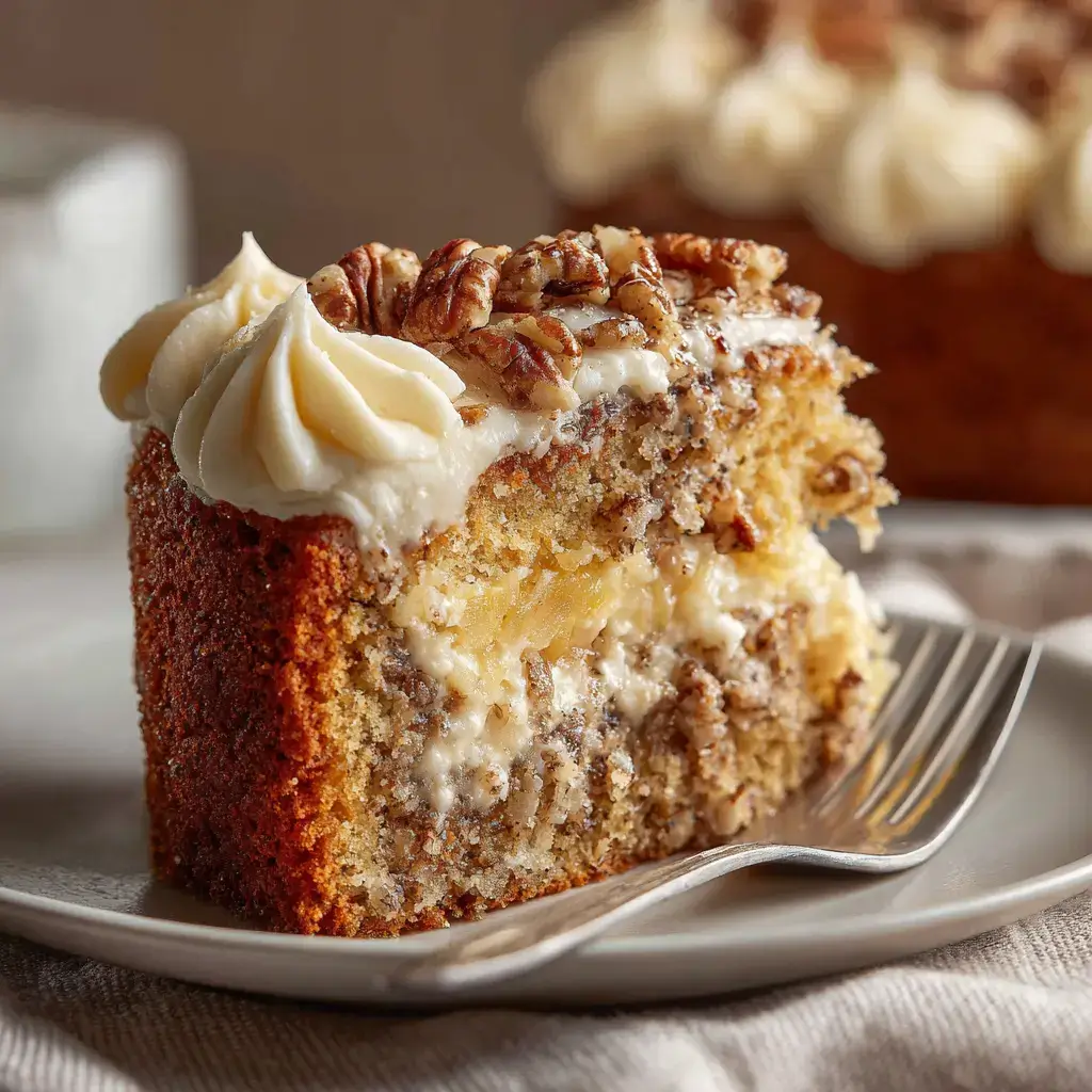 Southern Creamy Pineapple Pecan Cake That Melts in Your Mouth