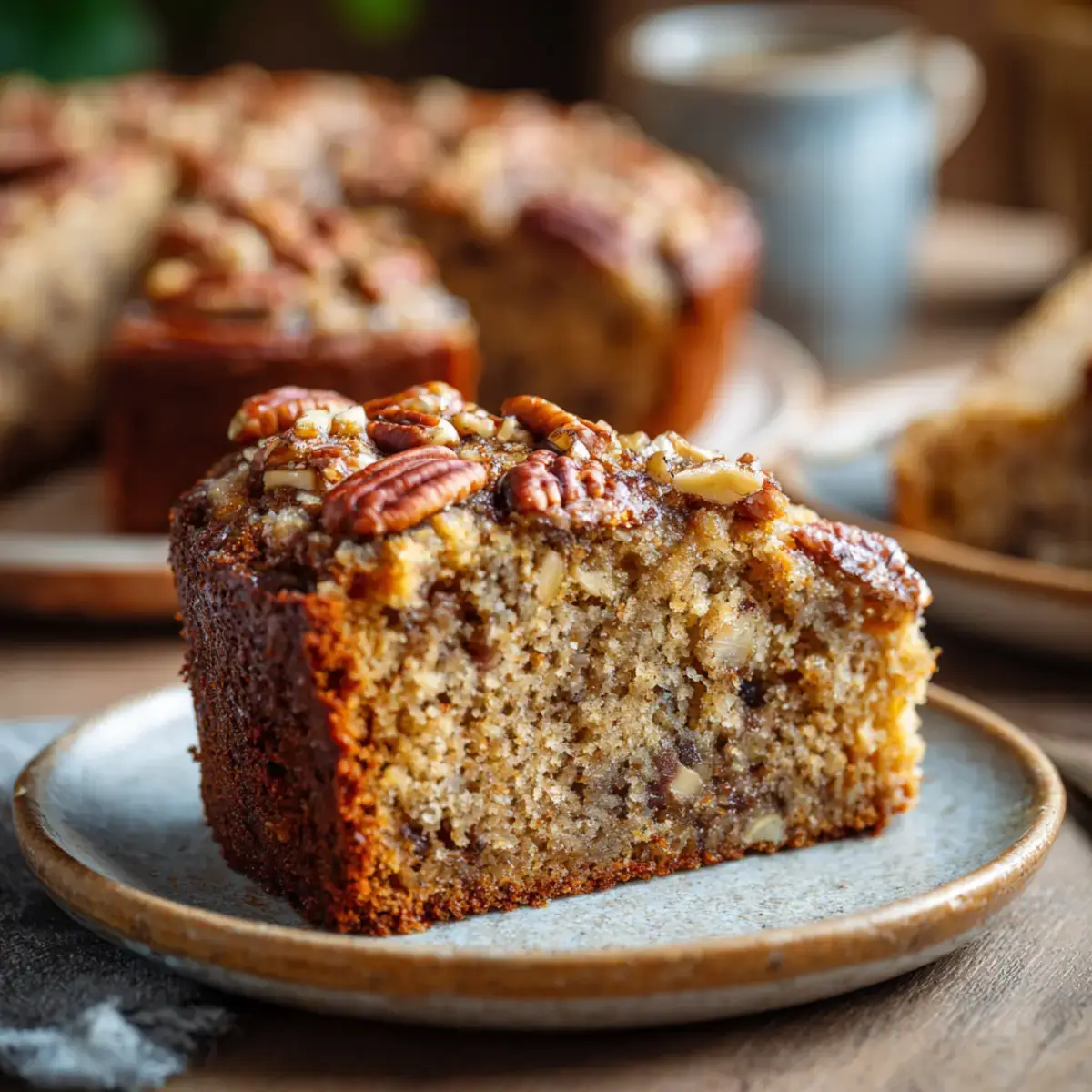 Luscious Banana Pecan Cake