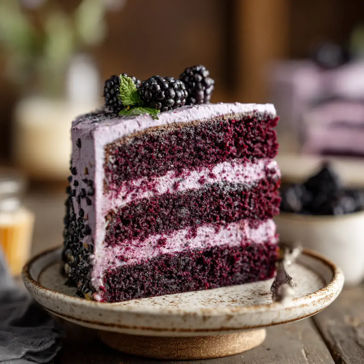 The Dreamiest Blackberry Velvet Cake